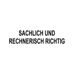 Stempel mit Text ️ SACHLICH UND RECHNERISCH RICHTIG » Stempel Malter